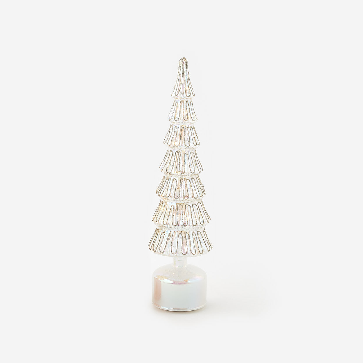 Revolving Lighted Glass Tree 16.5" || Silver – A Sign of Grace, LLC DBA ...