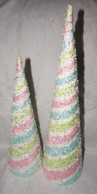 16-20" Pastel Candy Stripe Cone Tree – A Sign of Grace, LLC DBA ...